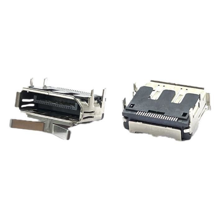 DisplayPort Socket Micro Usb Connector 90 Degree SMT DIP Solder ODM
