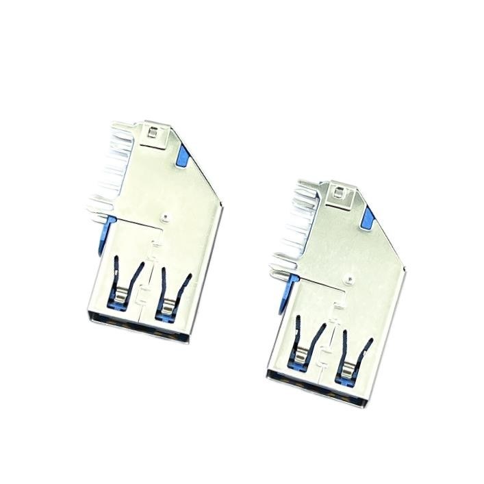 Type A Micro Usb Connector 3 0 Dip Smt Female Lcp Blue Hf Std