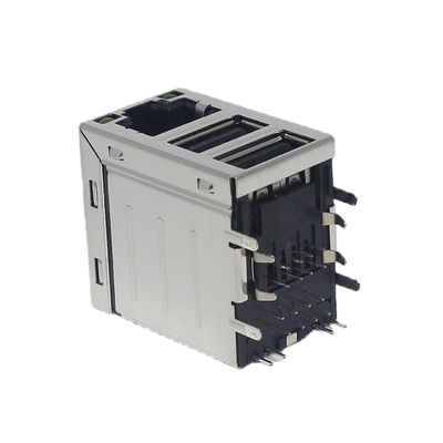 10/100/1000Base-T USB Modular SMD RJ45 Female Jack Connector