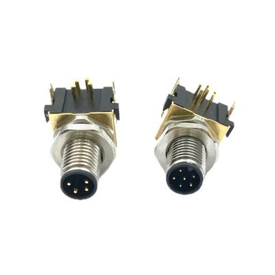M2-M8 Sensor Connector Receptacle PCB Socket Right Angle Panel Mount